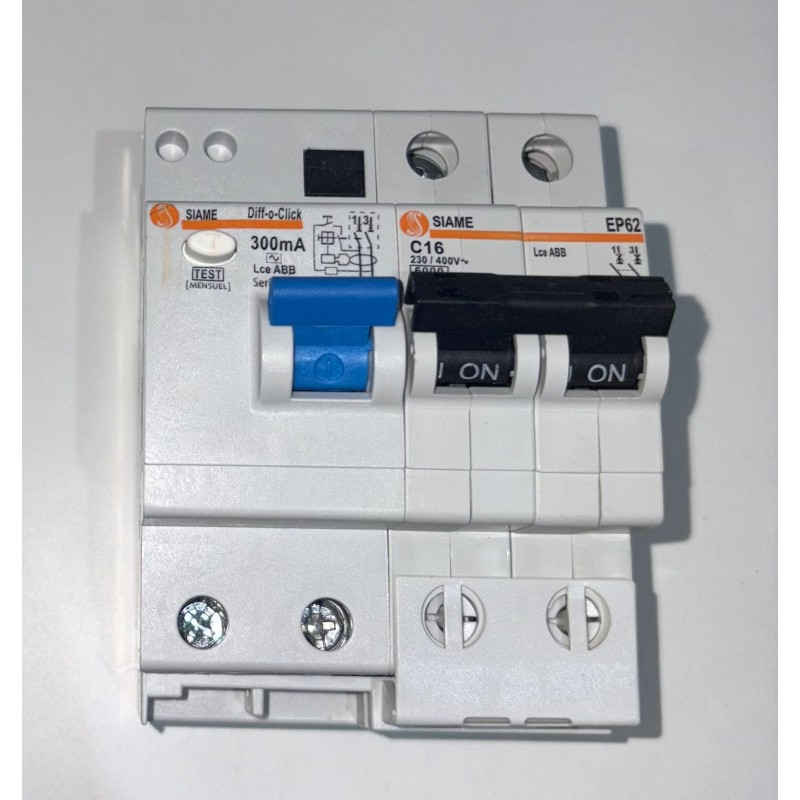 DISJONCTEUR DIFF - EP60 - 2x32A - 300mA - 6kA - CC | Protection ...